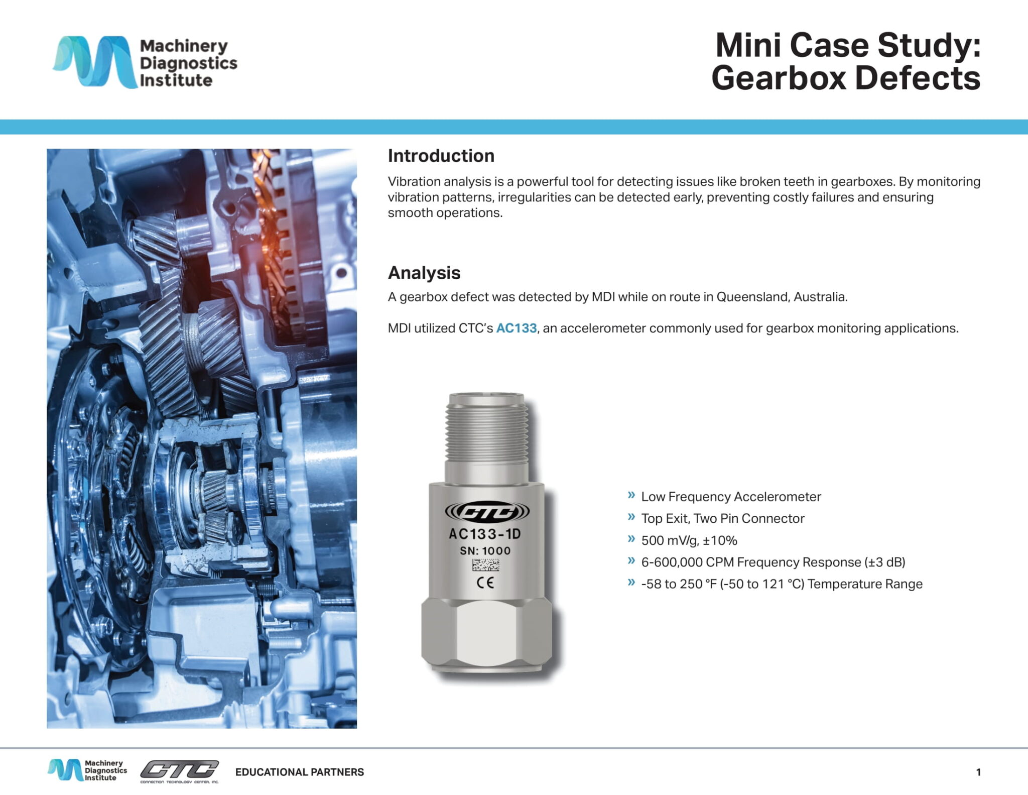 Mini Case Study: Gearbox Defects – MDiagnostics